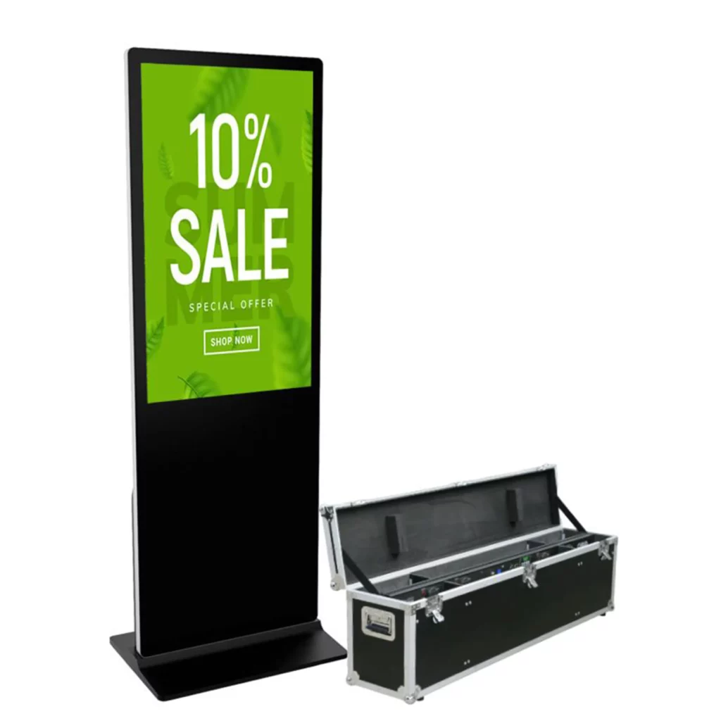 Totem vidéo 43″ Oregon 4K + flightcase – Digital-France